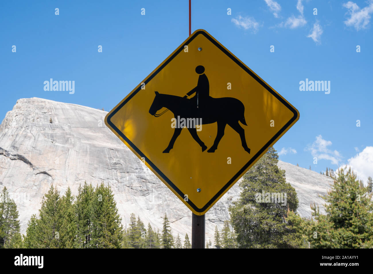 Equestrian pedestrian road sign hi-res stock photography and images - Alamy