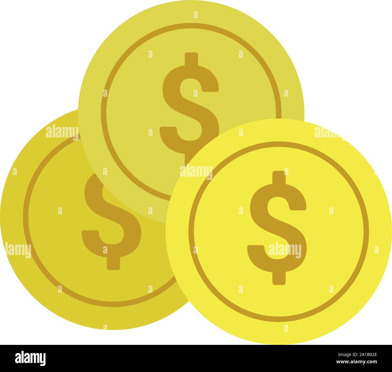 Shiny stack golden coins Stock Vector Images - Alamy