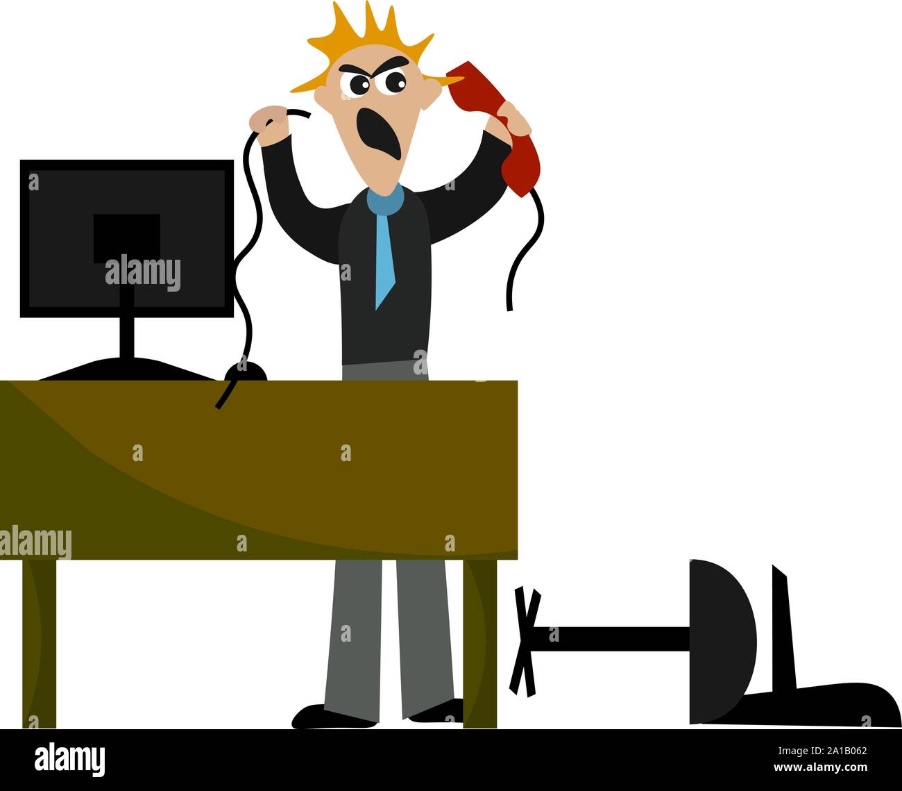 Young angry woman on Stock Vector Images - Alamy