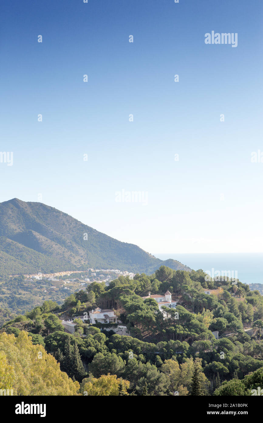 horizontal view of mountain near mijas in spain Stock Photo - Alamy