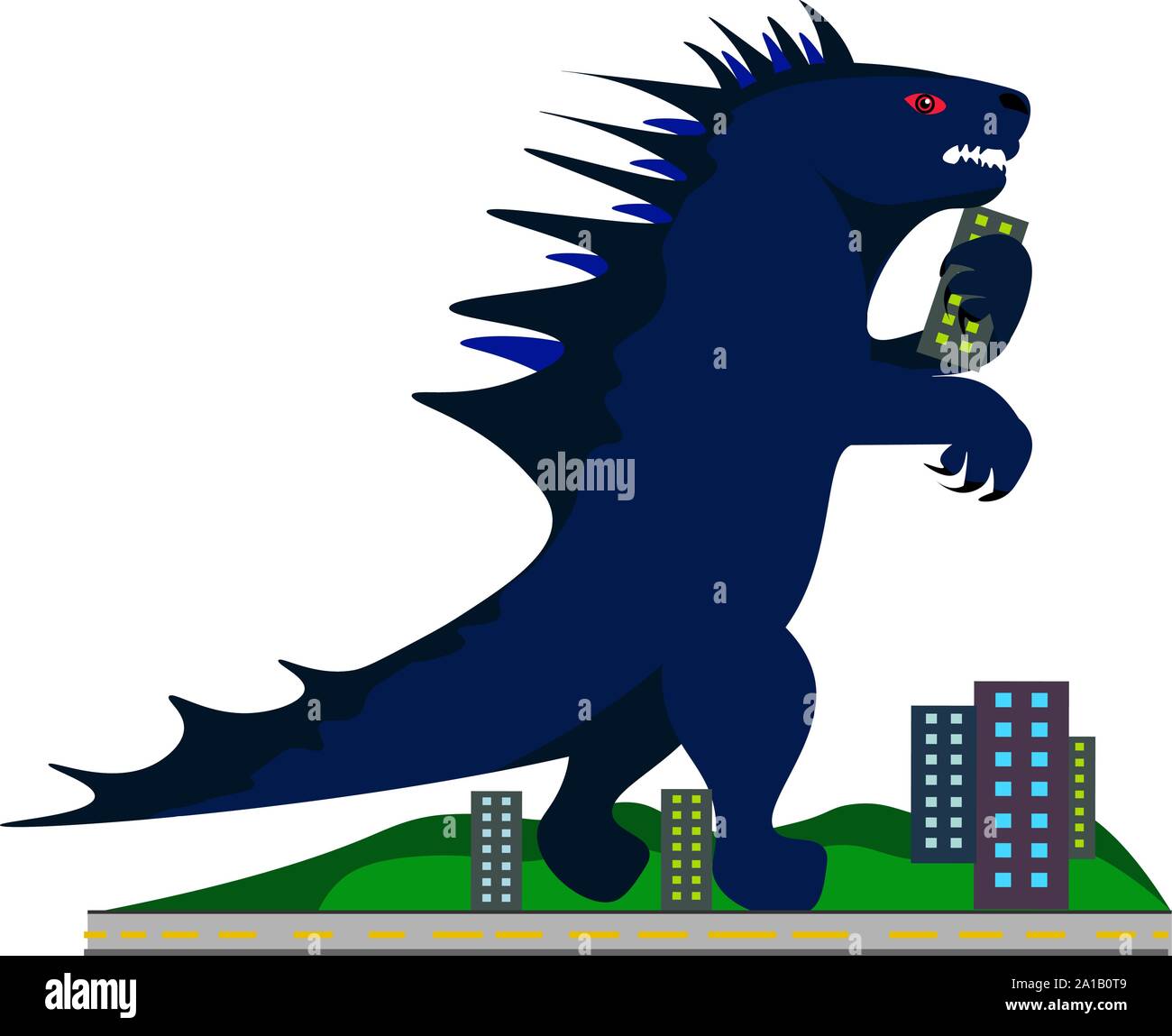 Godzilla on monster Stock Vector Images - Alamy