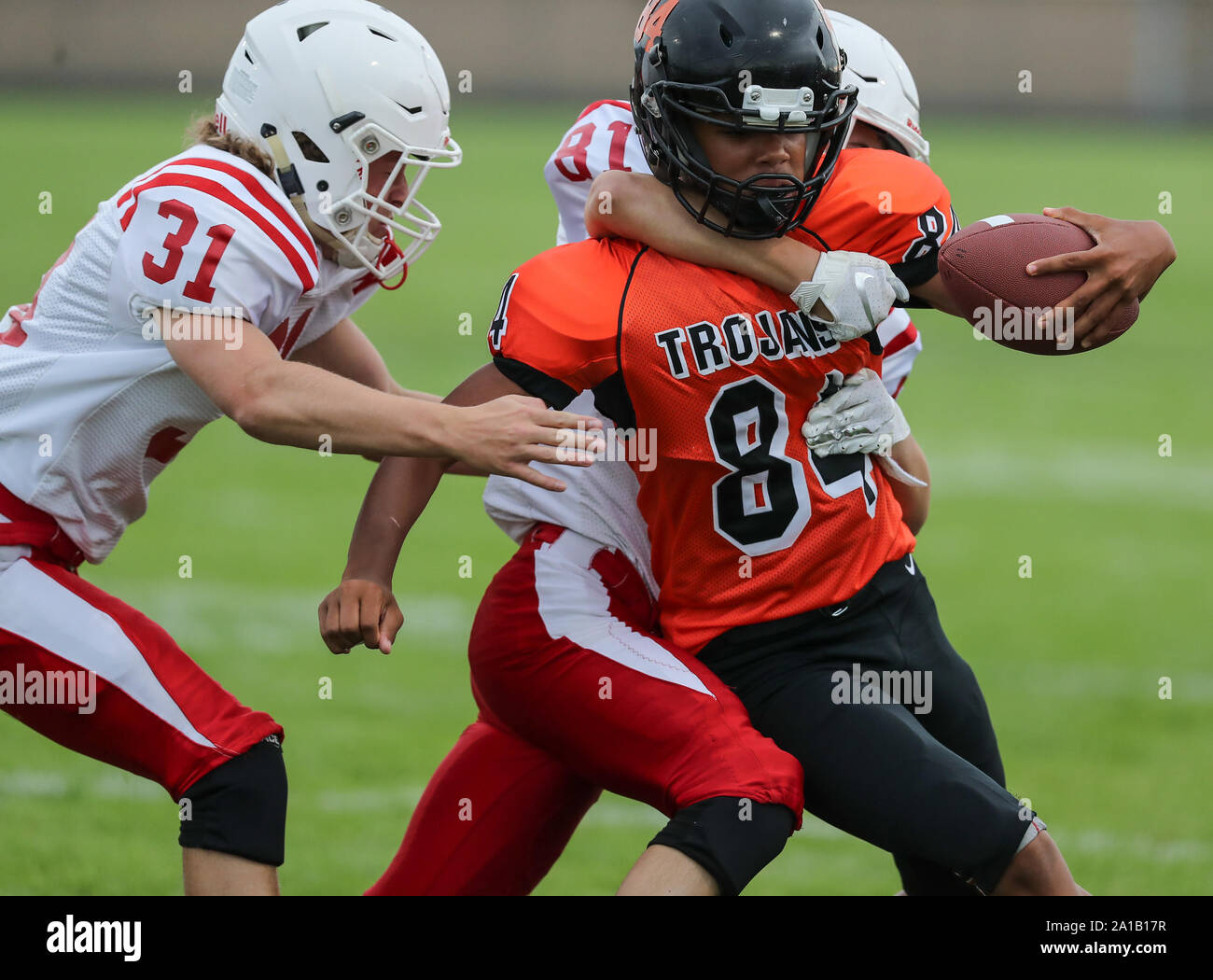 Football action with Post Falls vs Sand Point High School in Post Falls ...
