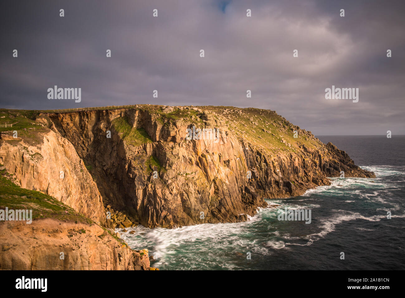 Zawn Trevilley and Carn Boel at Lands End on the tip of Cornwall ...