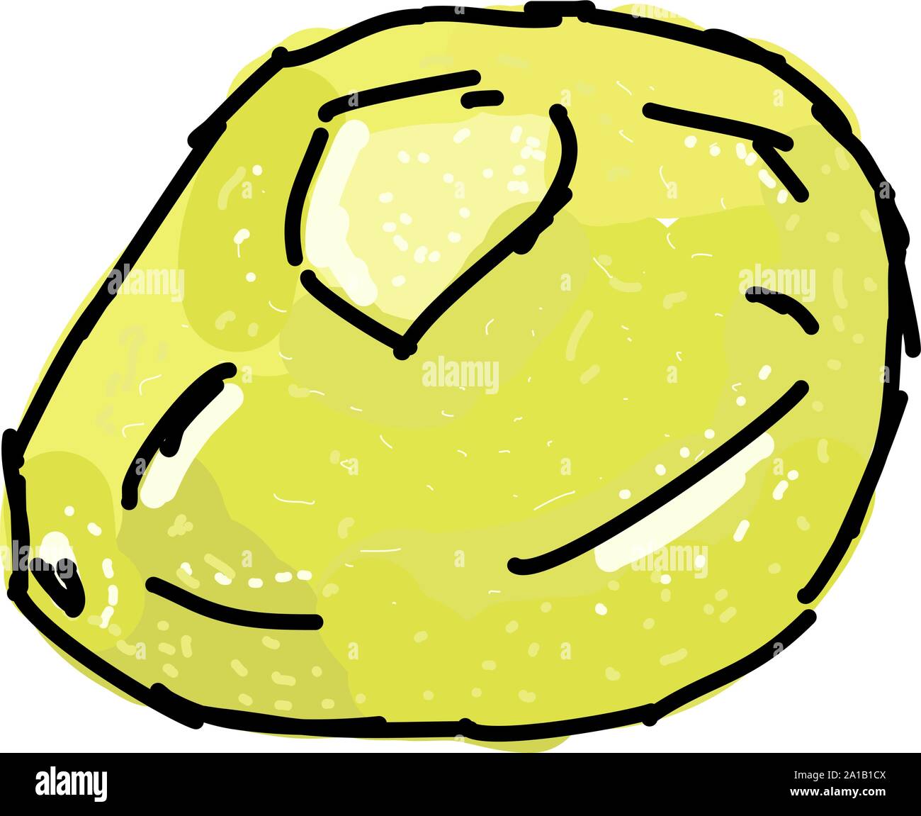 Green guava, illustration, vector on white background Stock Vector ...