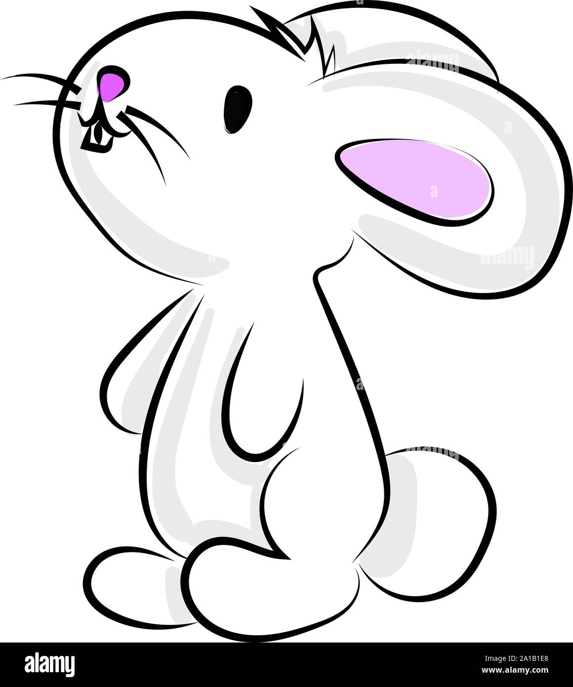 Happy bunny, illustration, vector on white background Stock Vector ...