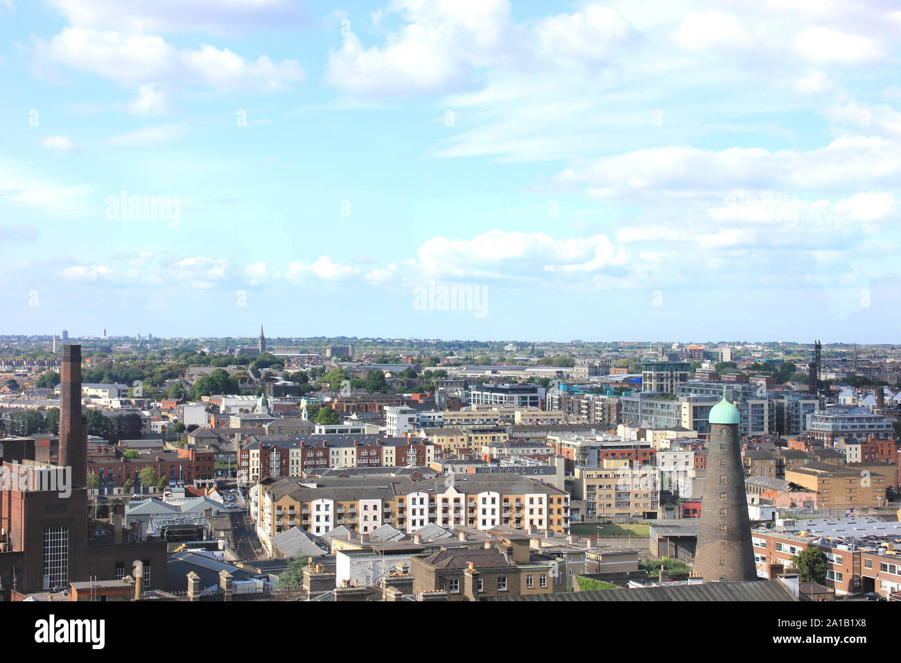view over Dublin in Ireland on a sunny day Stock Photo - Alamy