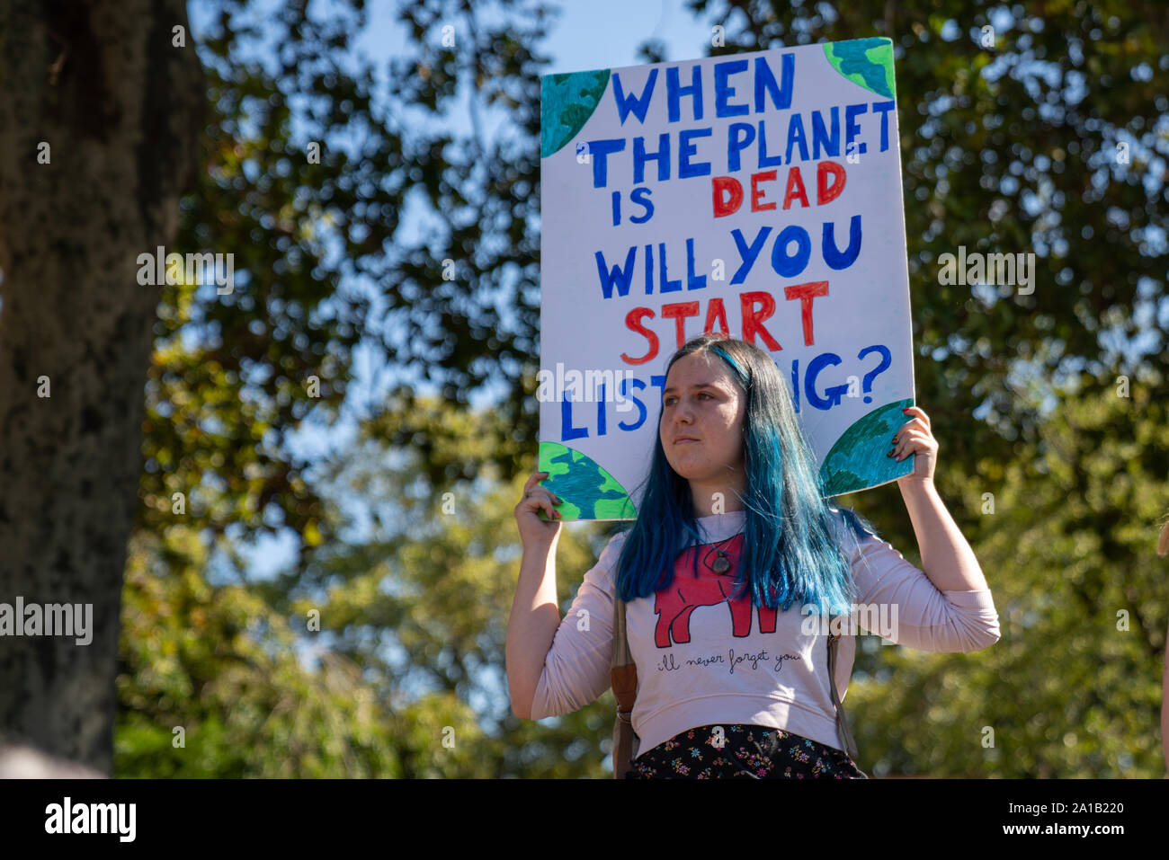 Save the planet now protest banner hi-res stock photography and images ...