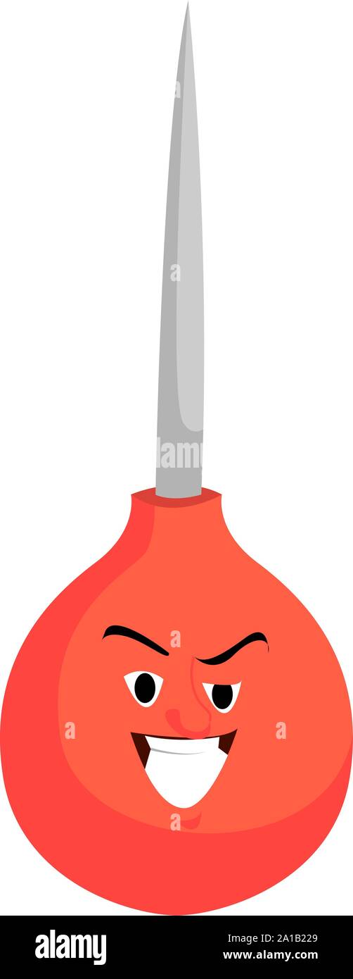 Angry pin, illustration, vector on white background Stock Vector Image ...