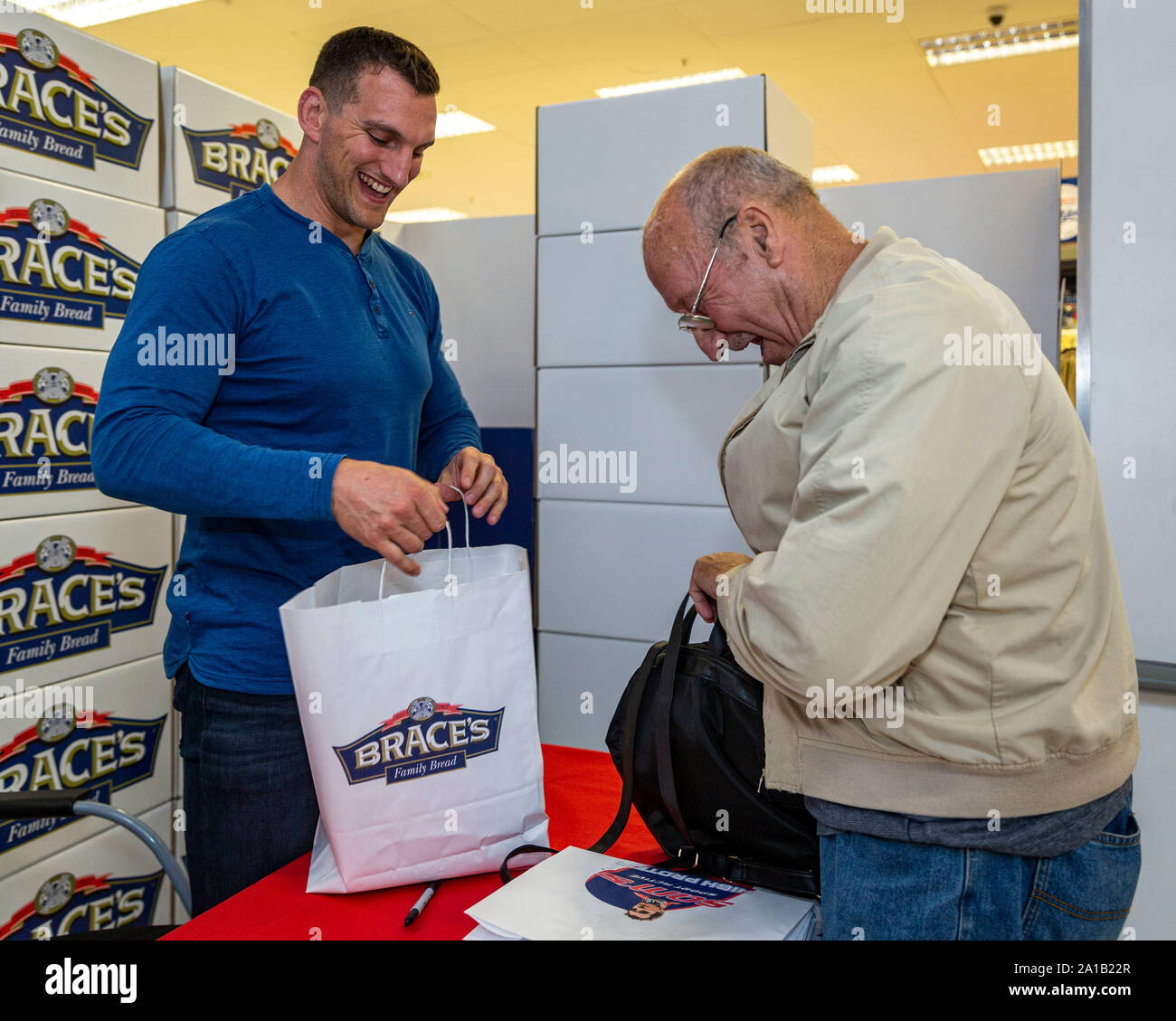 CARDIFF, UNITED KINGDOM. 25 Sep 2019. Retired rugby player Sam ...