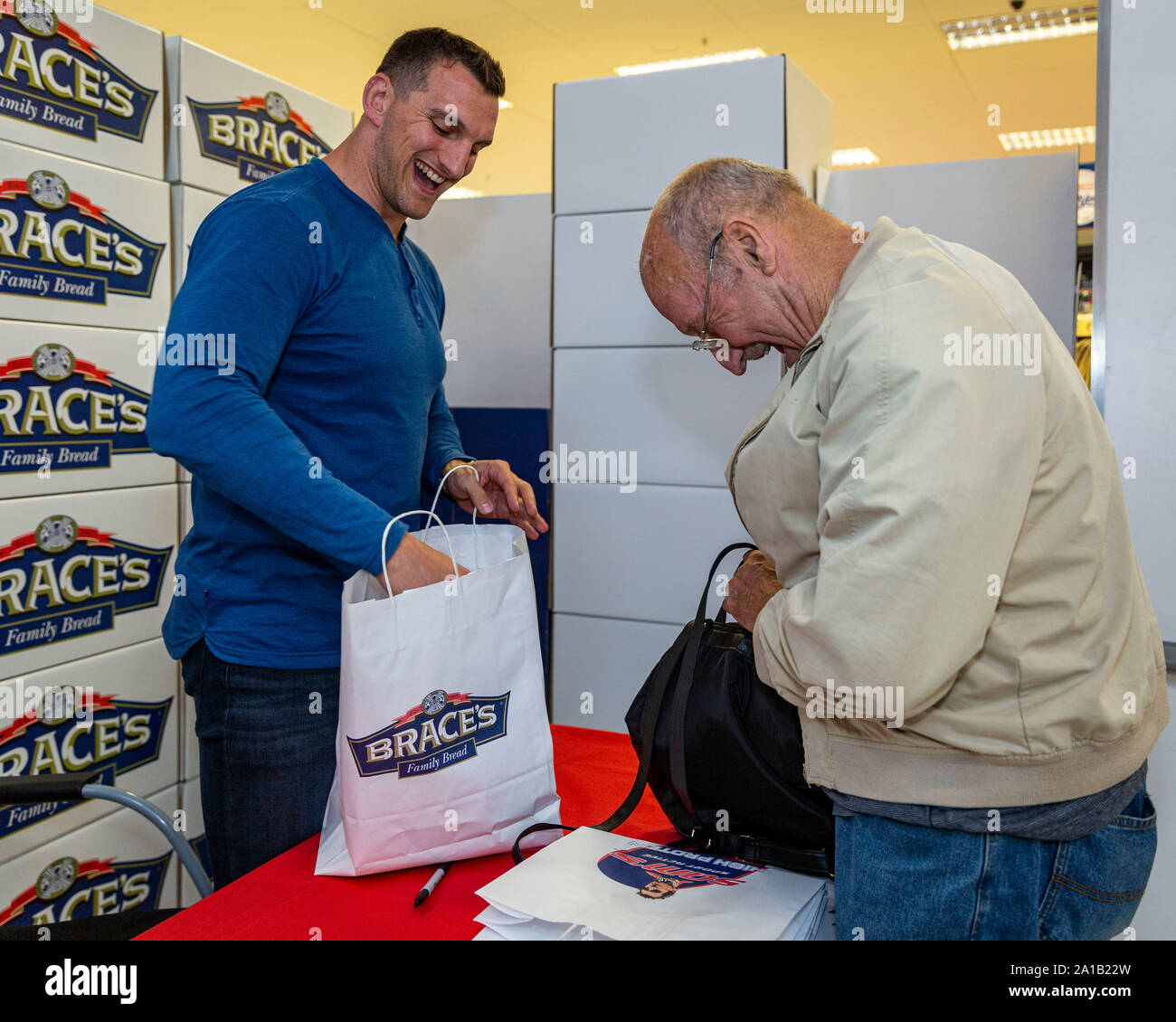 CARDIFF, UNITED KINGDOM. 25 Sep 2019. Retired rugby player Sam ...