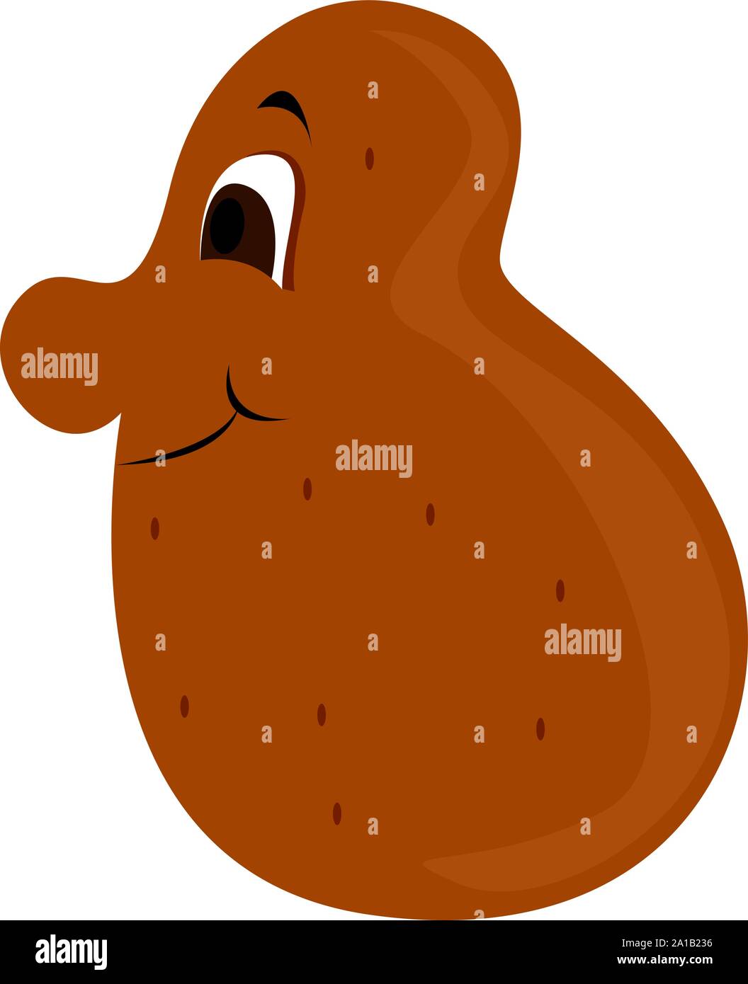 Happy potato, illustration, vector on white background Stock Vector ...