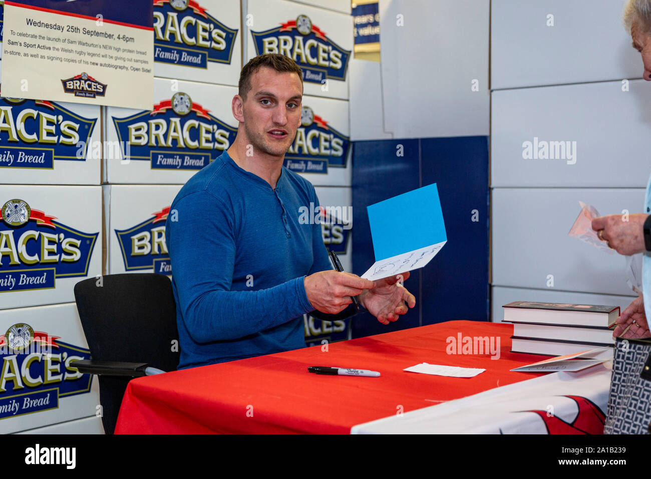 CARDIFF, UNITED KINGDOM. 25 Sep 2019. Retired rugby player Sam ...