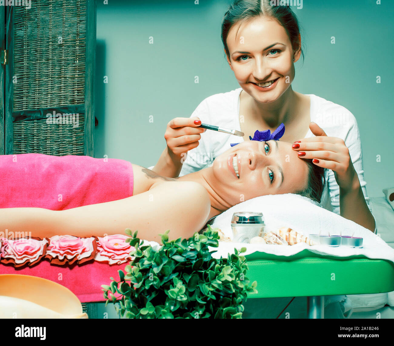 stock photo attractive lady getting spa treatment in salon, healthcare ...