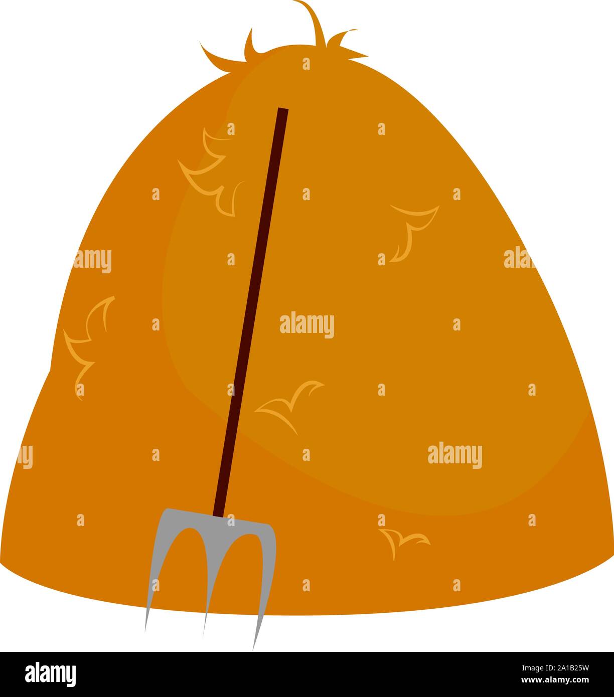 Hay, illustration, vector on white background Stock Vector Image & Art ...