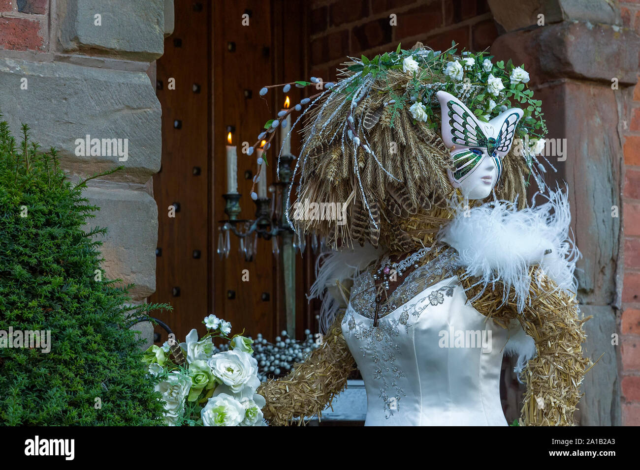 A scarecrow bride. Just one of the many scarecrows made and displayed ...