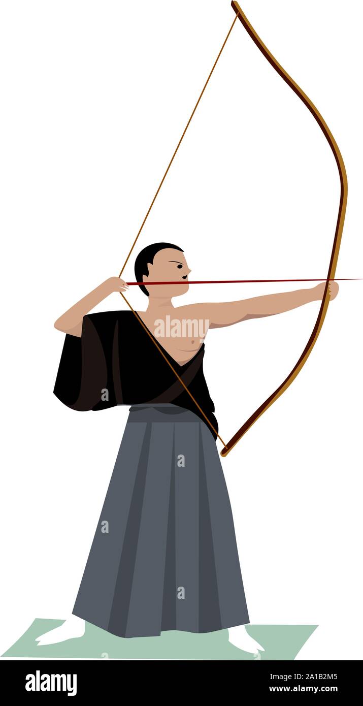 Archer, illustration, vector on white background Stock Vector Image ...