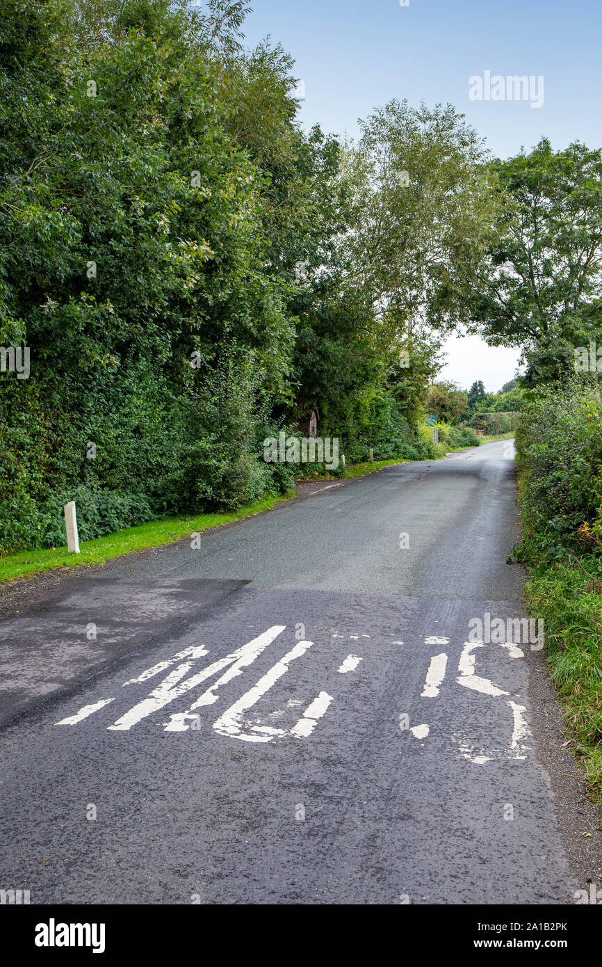 Road marking slow sign painted hi-res stock photography and images - Alamy