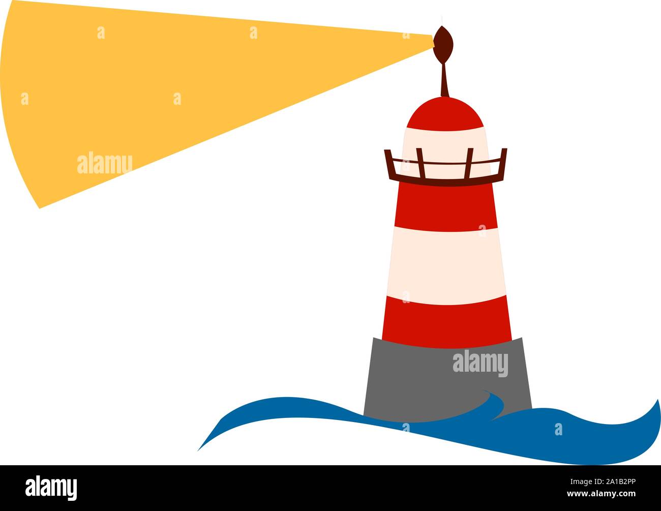 Lighthouse, illustration, vector on white background Stock Vector Image ...