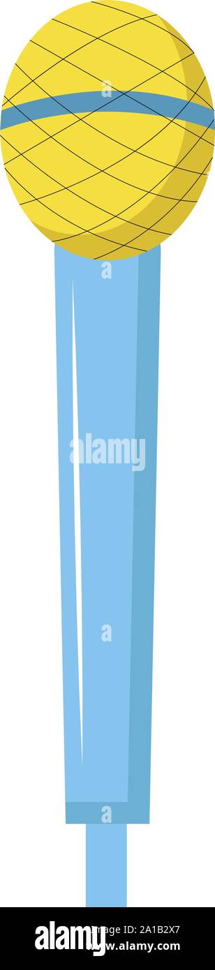 Blue microphone, illustration, vector on white background Stock Vector ...
