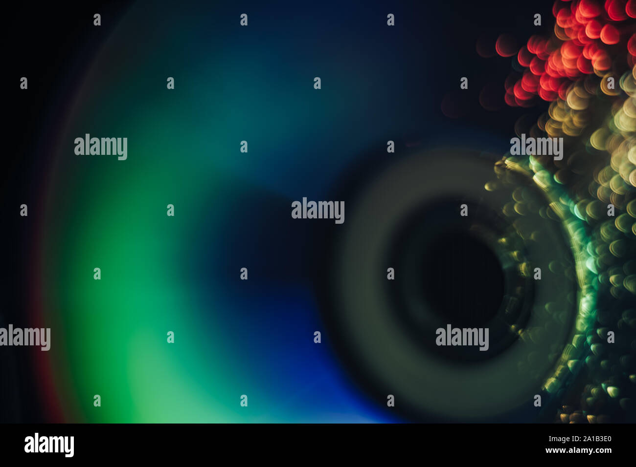 Beautiful abstract cd dvd disk with multi colored shine light ...