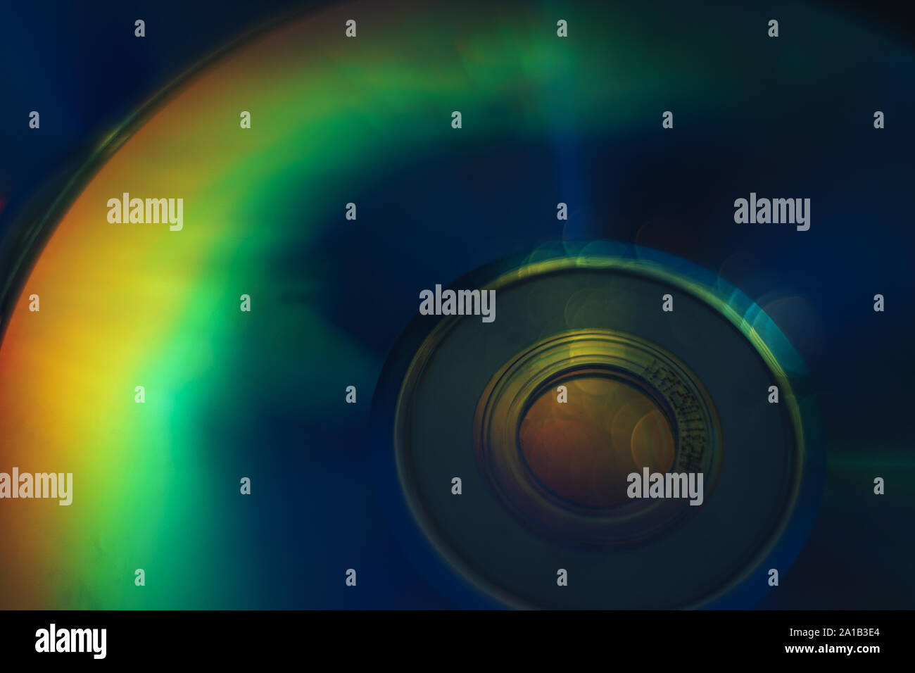 Beautiful abstract cd dvd disk with multi colored shine light ...