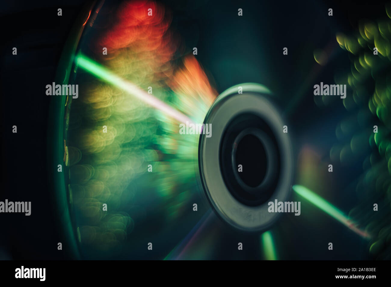 Beautiful abstract cd dvd disk with multi colored shine light ...