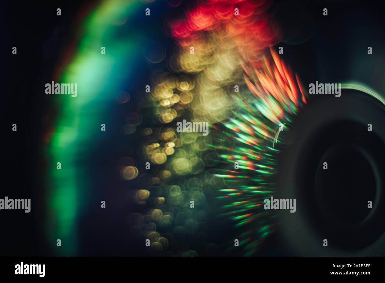 Beautiful abstract cd dvd disk with multi colored shine light ...