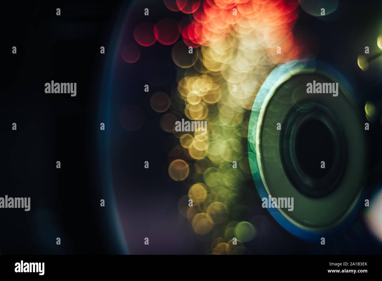 Beautiful abstract cd dvd disk with multi colored shine light ...