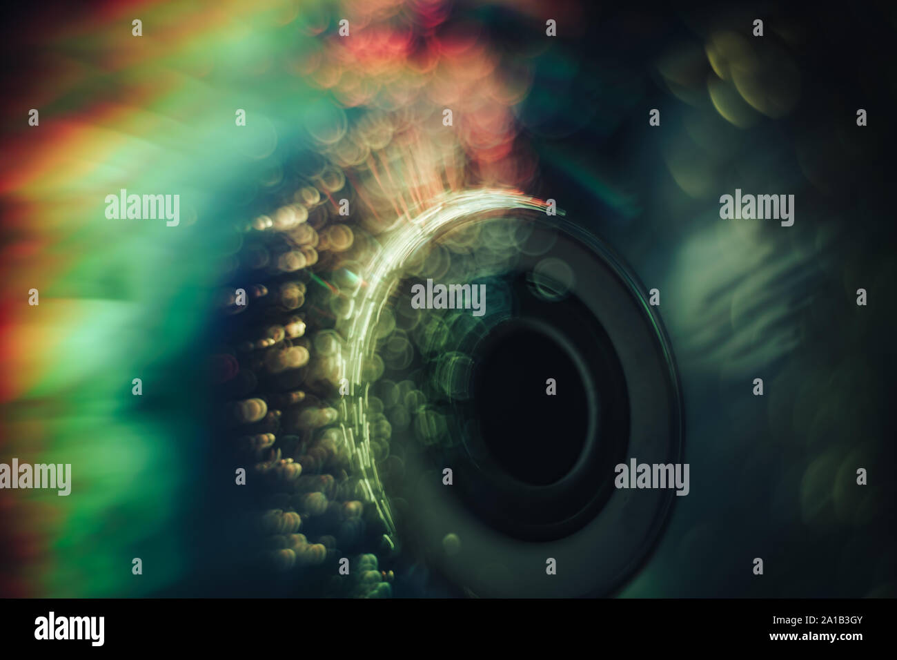 Beautiful abstract cd dvd disk with multi colored shine light ...