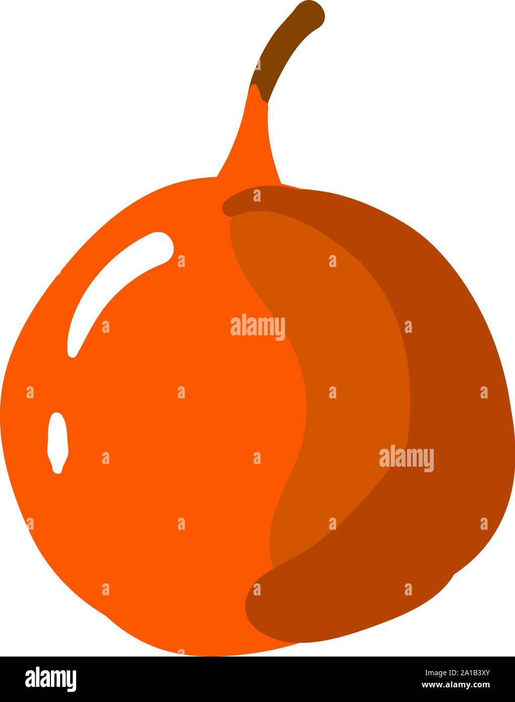 Fresh granadilla, illustration, vector on white background Stock Vector ...