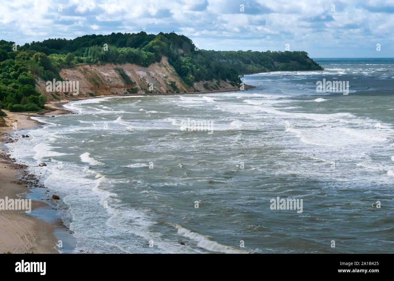 high seashores, the steep coast of the sea Stock Photo - Alamy