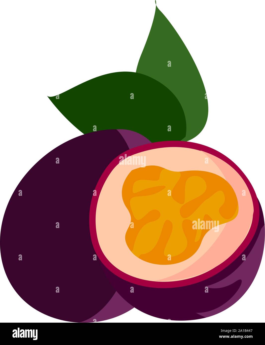 Fresh passion fruits on Stock Vector Images - Alamy