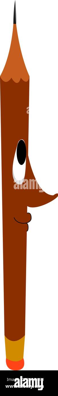 Red pencil, illustration, vector on white background Stock Vector Image ...