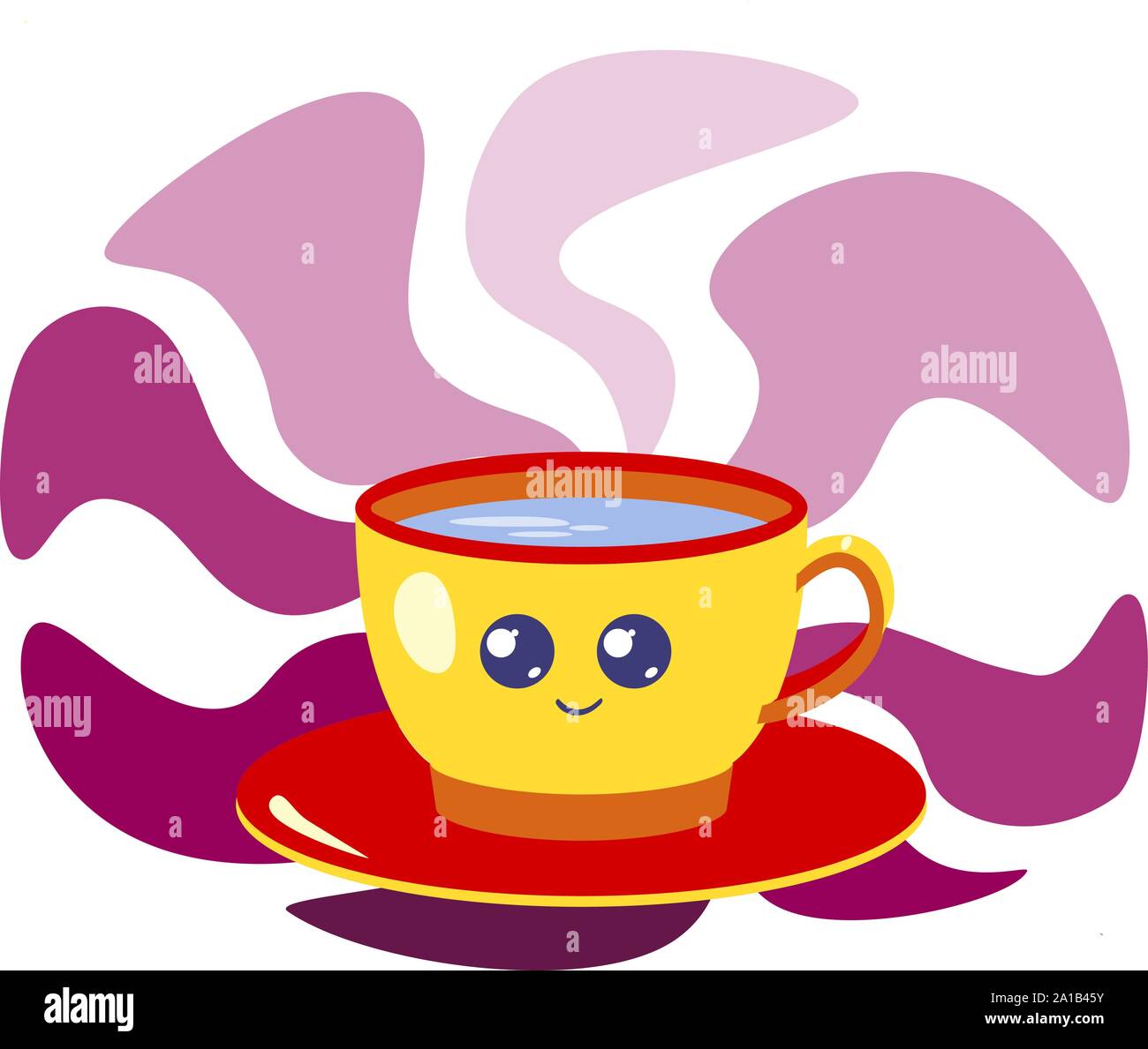 Cute little cup, illustration, vector on white background Stock Vector ...
