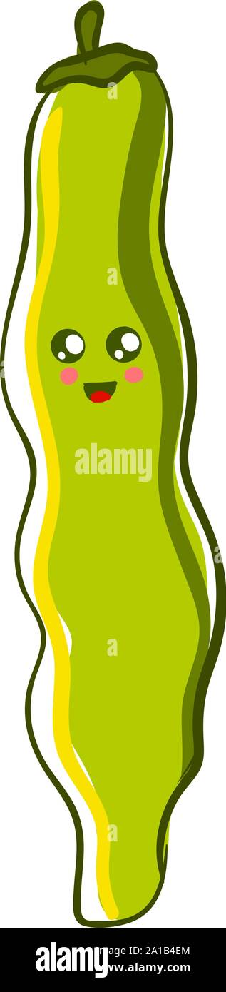 Cute beans, illustration, vector on white background Stock Vector Image ...