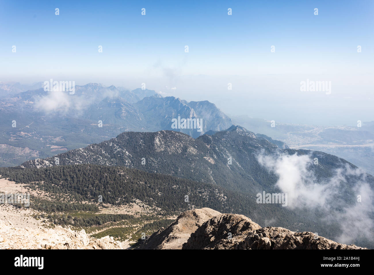 Beautiful view of Taurus Mountains from the viewpoint of Tahtali ...