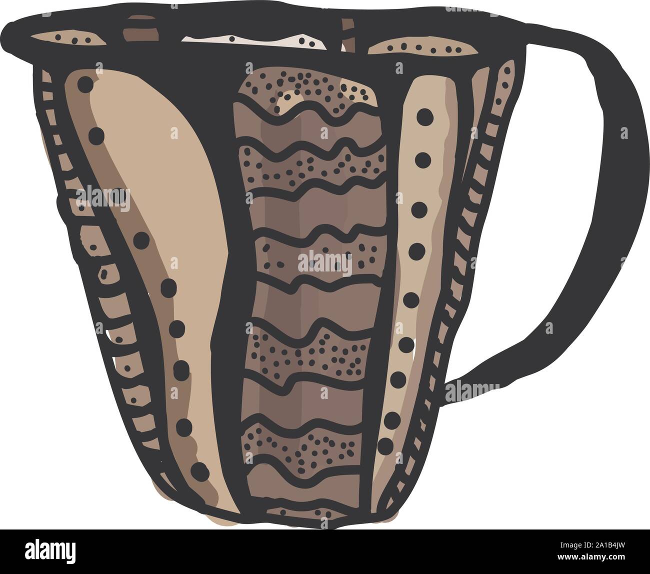 Measuring cup, illustration, vector on white background Stock Vector ...