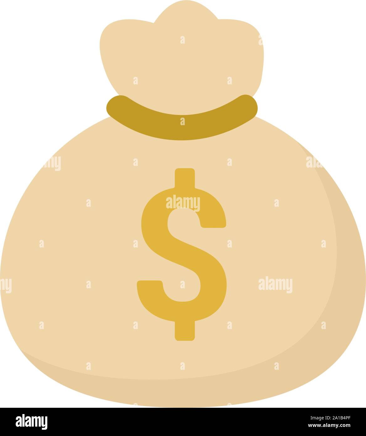 Bag of money, illustration, vector on white background Stock Vector ...