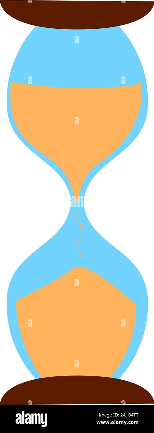 Sand watch, illustration, vector on white background Stock Vector Image ...