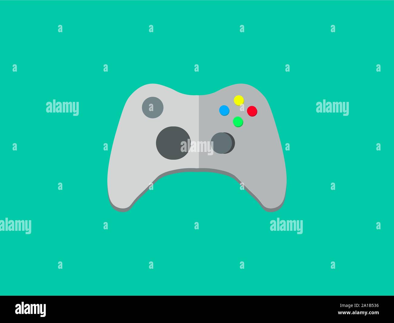 Joystick, illustration, vector on white background Stock Vector Image ...