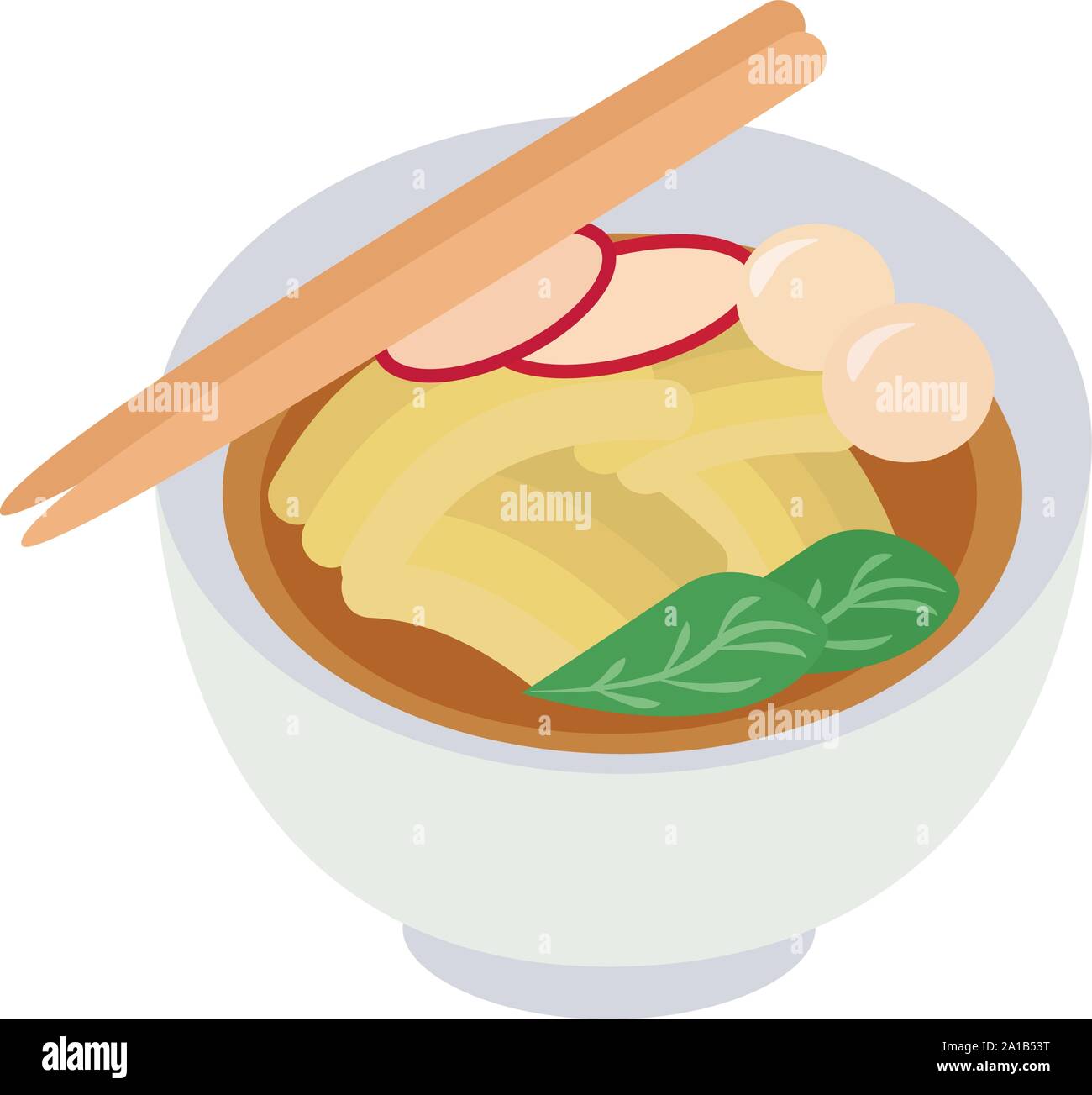 Noodle food, illustration, vector on white background Stock Vector ...