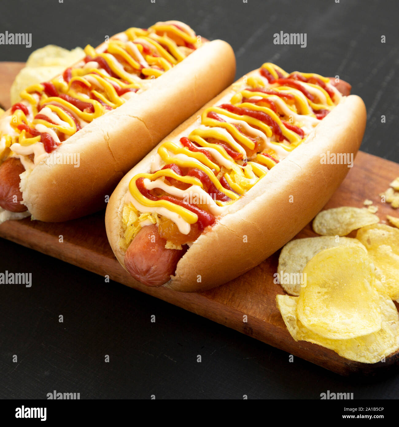 Hotdog With Mustard And Mayo