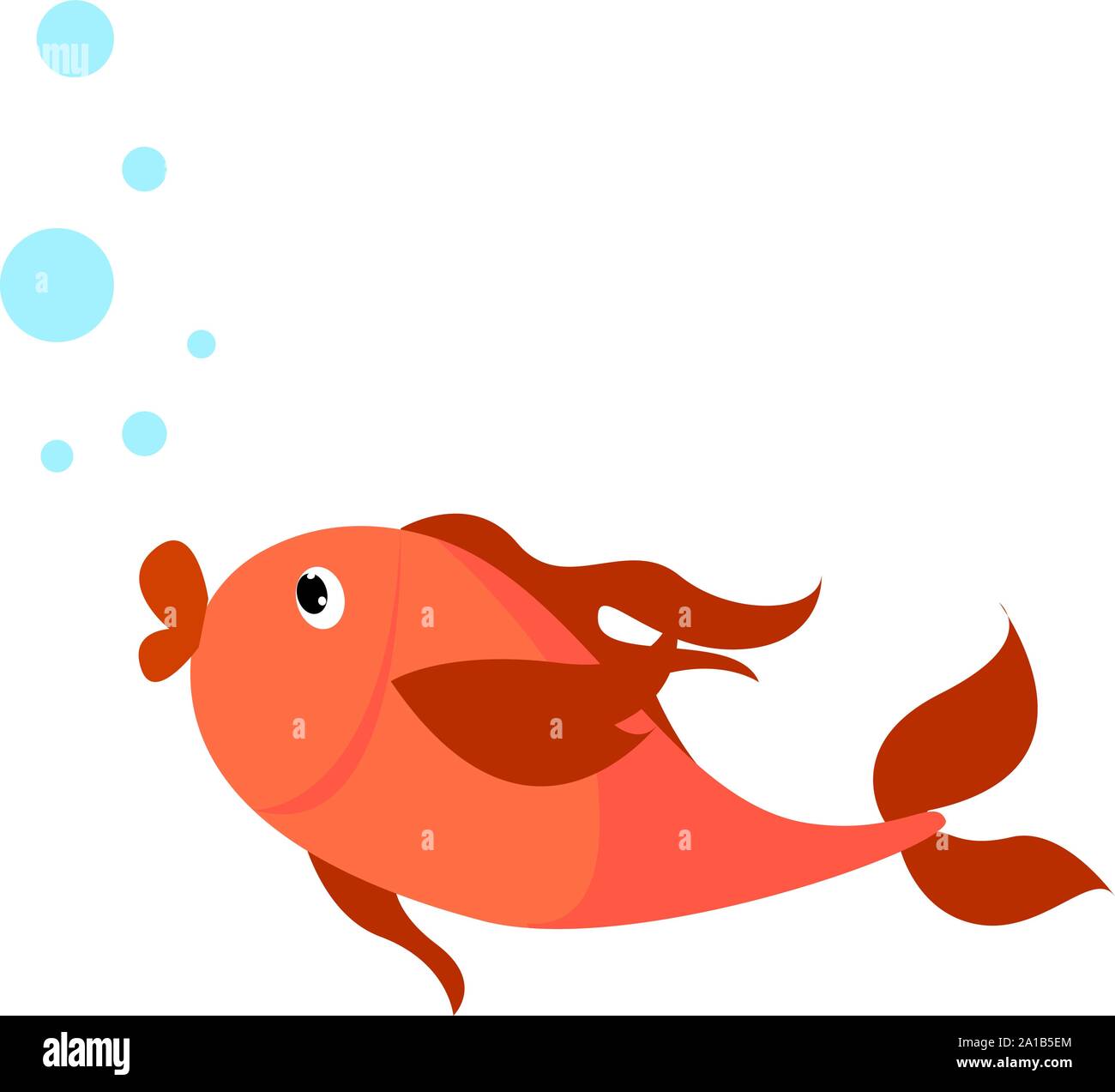 Red fish, illustration, vector on white background Stock Vector Image ...