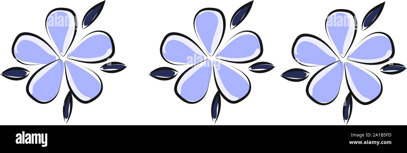 Flower patern, illustration, vector on white background Stock Vector ...