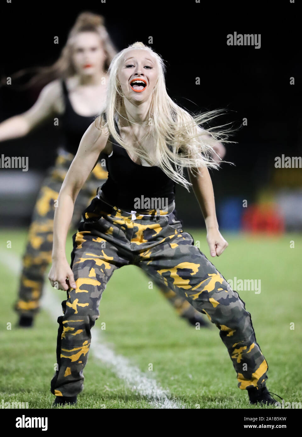 Post Falls High School Dance Team Performing During A Football Game In post-falls-high-school-dance-team-performing-during-a-football-game-in
