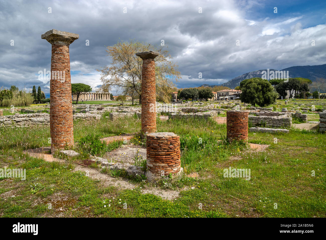 Brick's columns, in the distance - the ancient greek temple of Athena ...