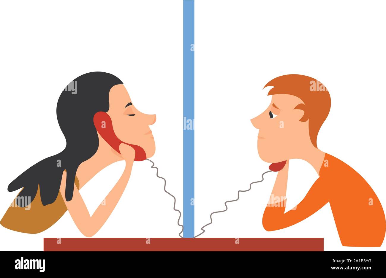 Prison talk, illustration, vector on white background Stock Vector ...