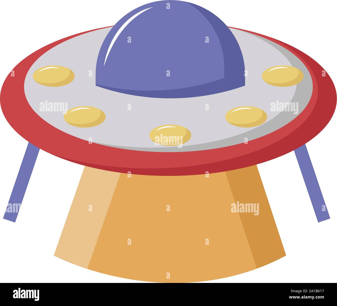UFO, illustration, vector on white background Stock Vector Image & Art ...