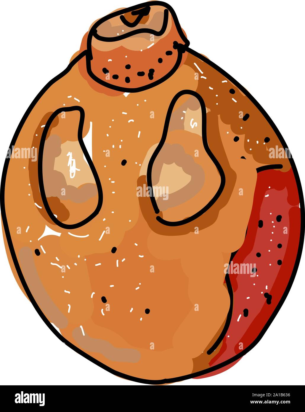 Ponkan, illustration, vector on white background Stock Vector Image ...