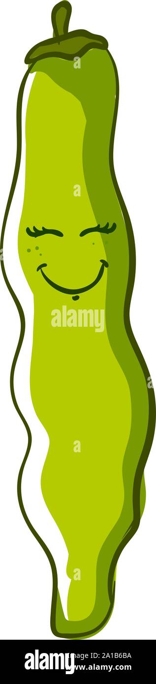 Cute beans, illustration, vector on white background Stock Vector Image ...